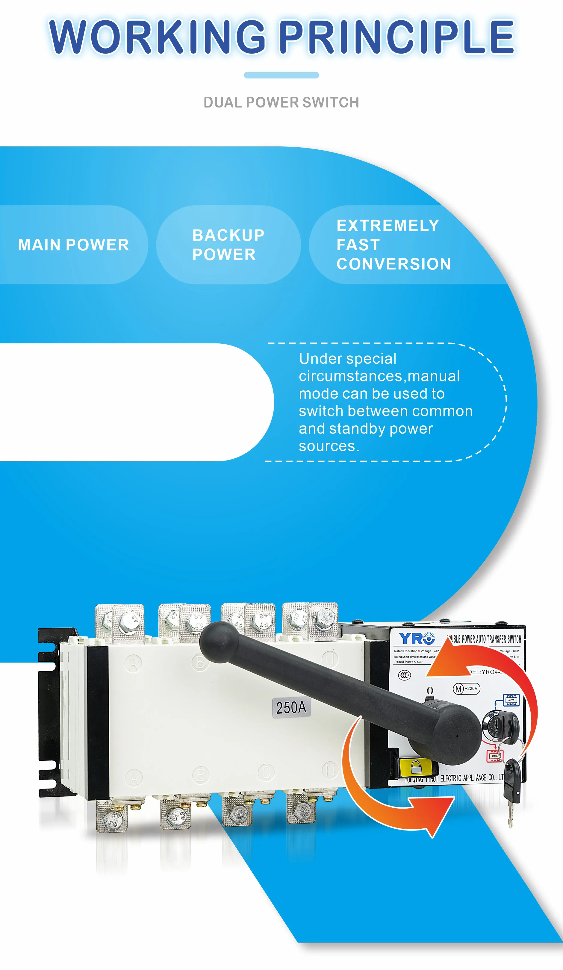 Yro Changeover Switch Ats 4p Automatic Transfer Switch 1000a Auto Dual ...