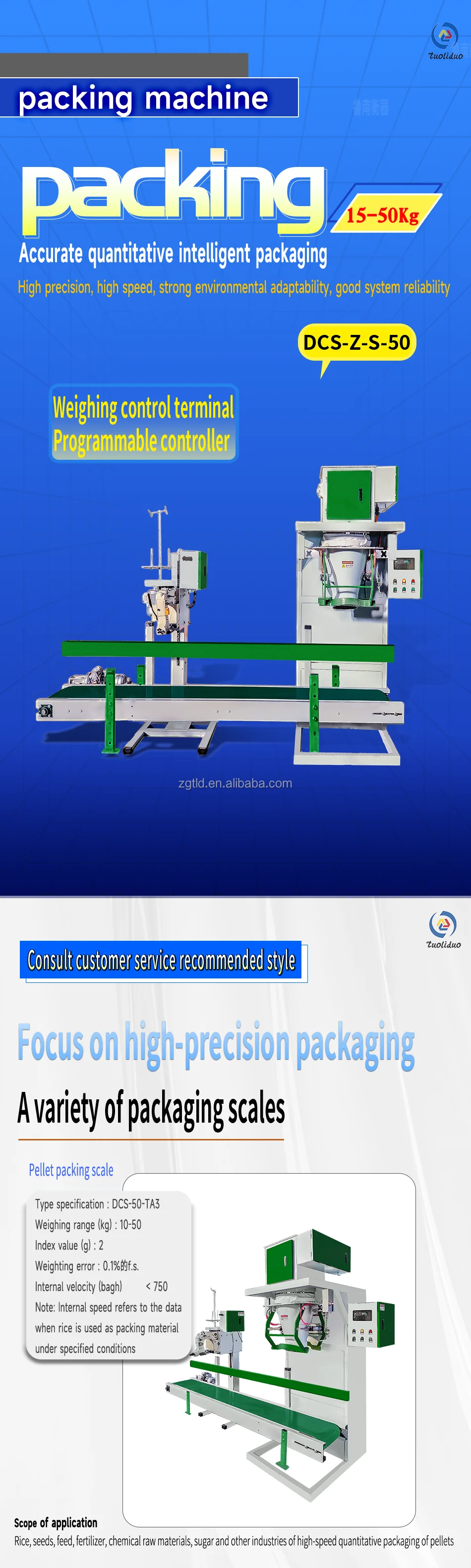 Packing Scale for Fast Bagging of Corn, Wheat, and Rice Flour: 5 Bags ...
