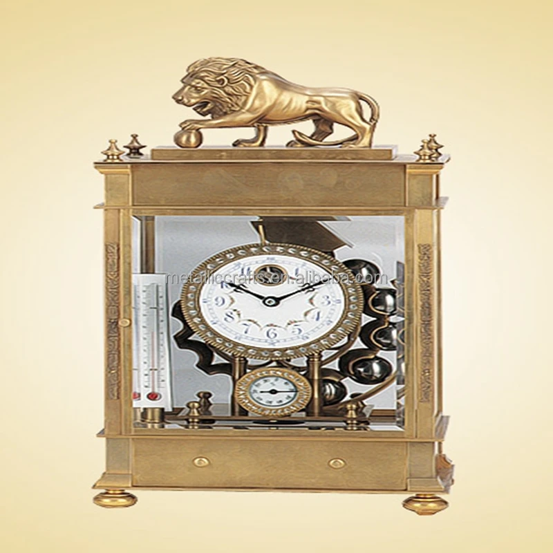 French Style Lion Figure Champleve Decorated Ferris Wheel Gravity ...