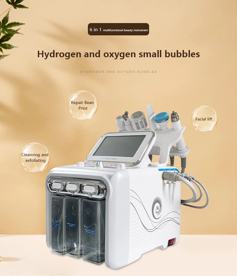 2024 6 In 1 Hydrodermabrasion Skin Care Hydro Hydra Water Facial Machine With Led Mask Hydra ...