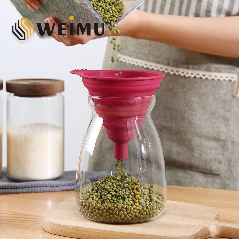 Weimu Wholesale Collapsable Silicone Rubber Funnel Custom Food Grade ...