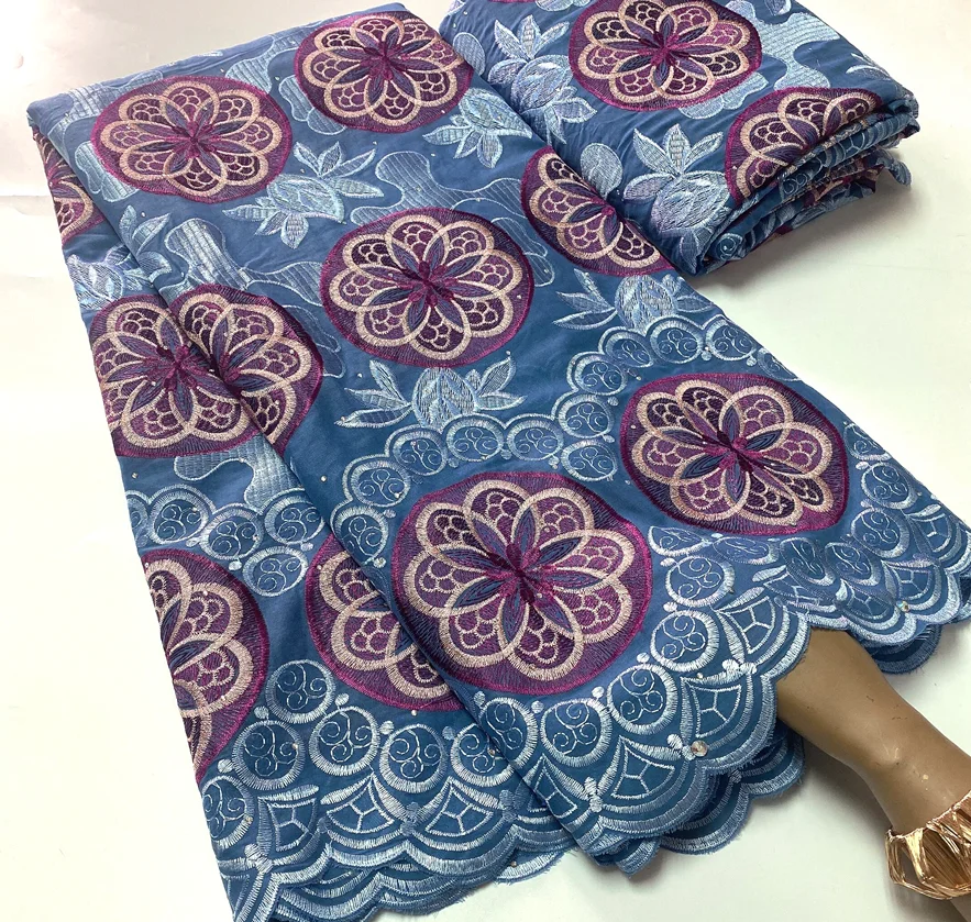 Swiss Lace Fabric With Stone Brode Autriche Cotton 2021 Dubai Lace ...