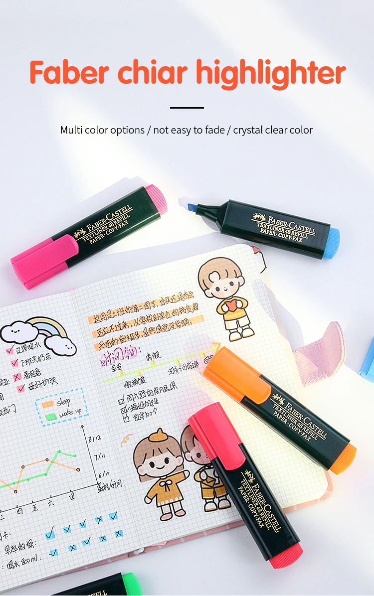 Wholesale Pastel Multicolor Customized Logo Highlighter Stationery Mini ...