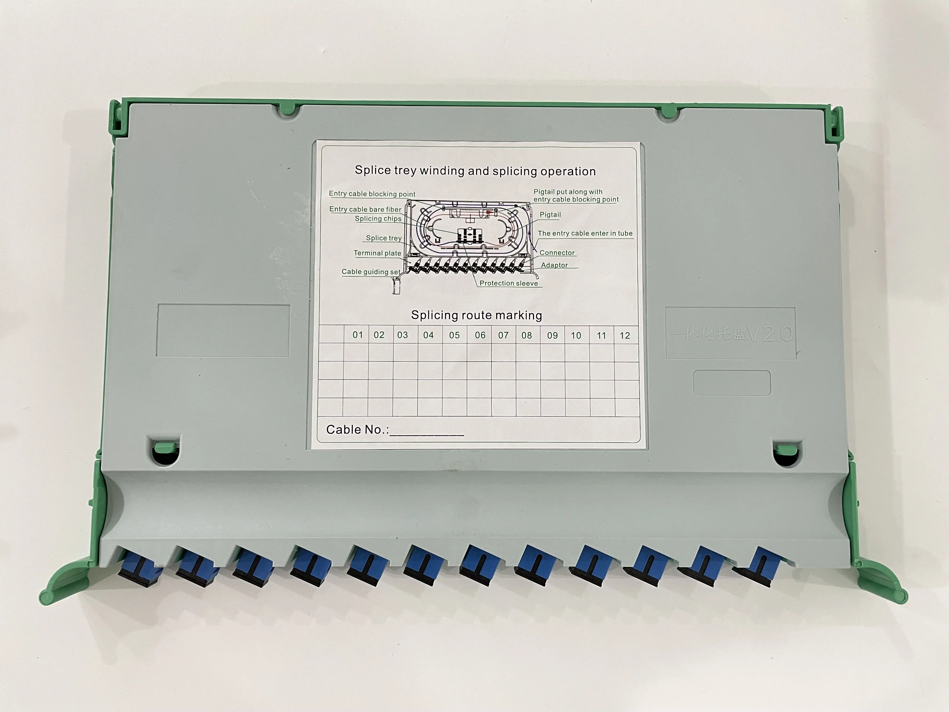 4U Rack Mount 12 24 48 96 144 Core Port ODF with splice tray Optical ...