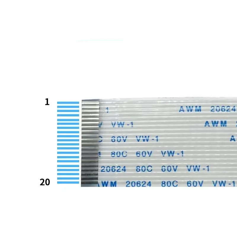 Wavelink Ffc Fpc Flat Cable Flex Ribbon 24 Pin 10cm A/b Type Awm 20624 ...