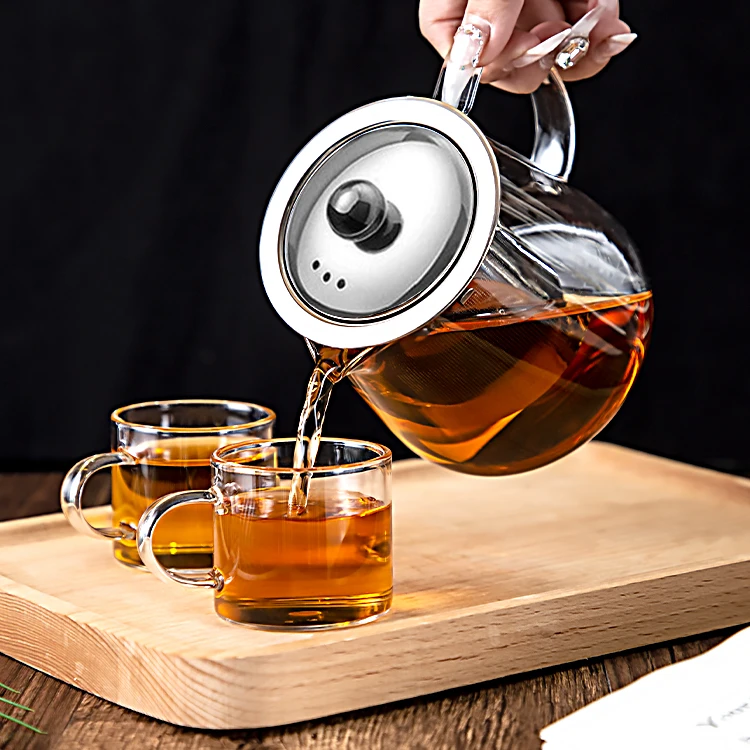 Luxury Fashion Borosilicate Glass Afternoon Tea Set Clear Luxury Coffee ...