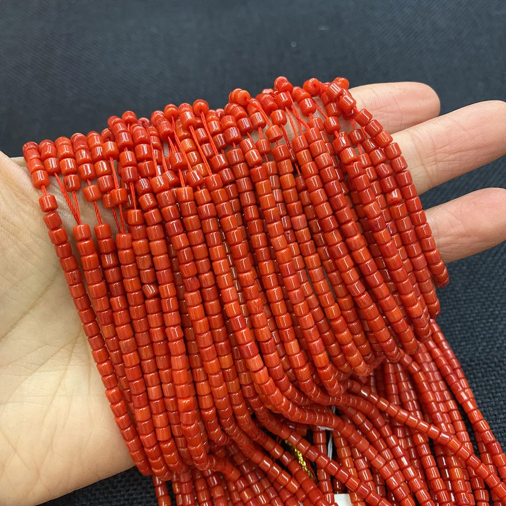 Wholesale Dyed Color 2*2mm 3*4mm Cylinder Shape Coral Beads,Synthetic ...