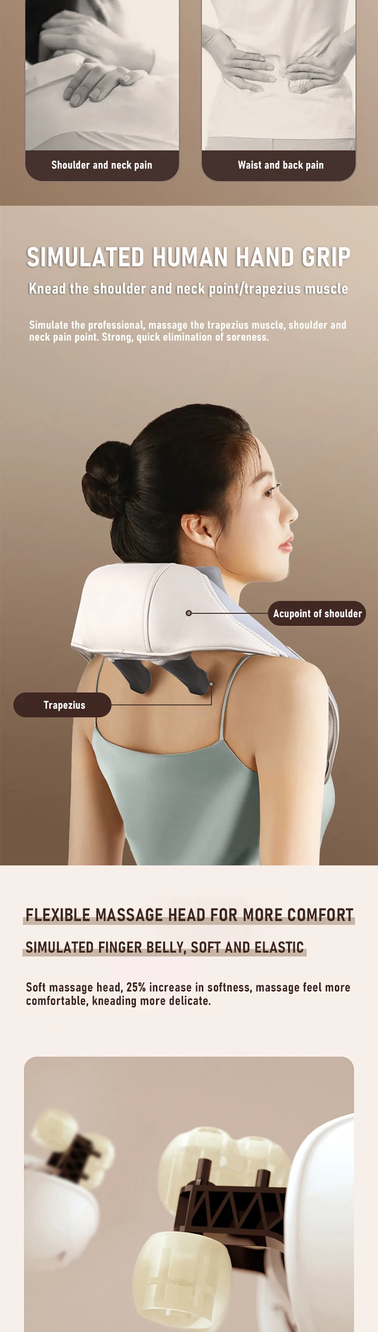 New Heated Neck and Shoulder Massager with Heat Therapy