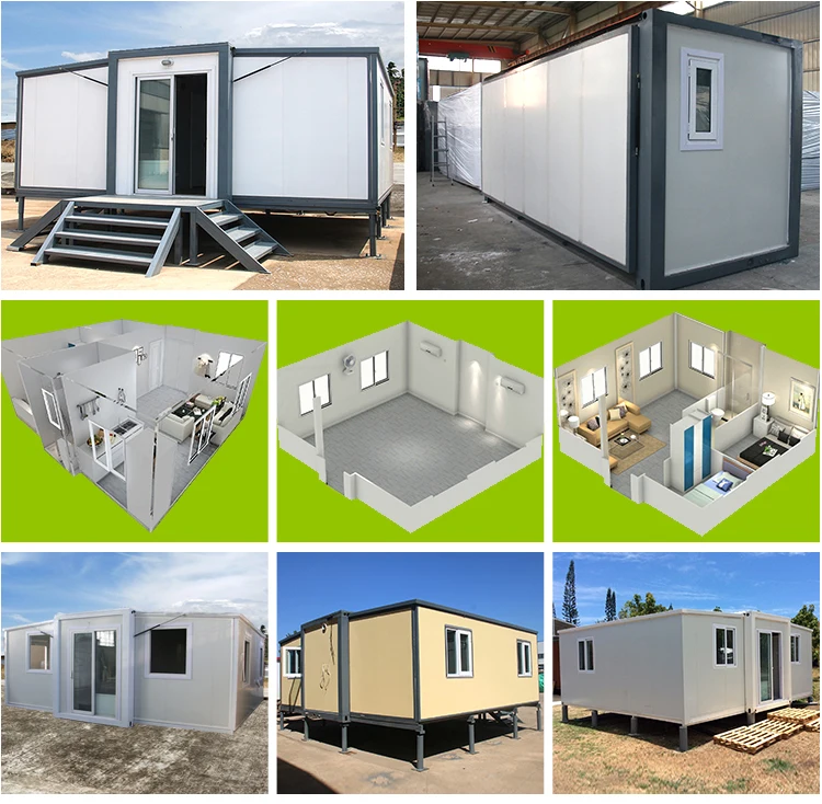 Prefabricated 20ft Australia 3 In 1 Folding Mobile Homes 3 Bedrooms One ...