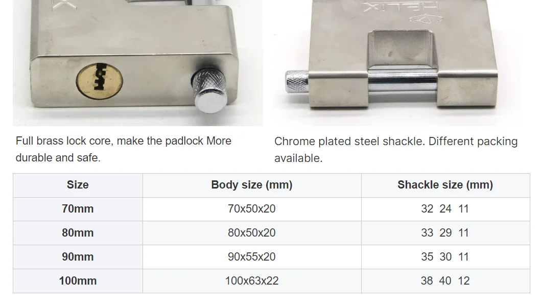 Hotselling Iron Rectangular Heavy Duty Padlock Iron Padlock Rectangular ...