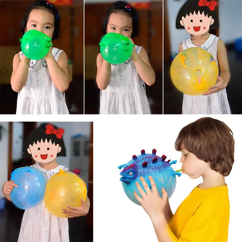 Cl785 Tpr Blowing Balloon Fidget Toy Decompression Blow Toys Blowing ...