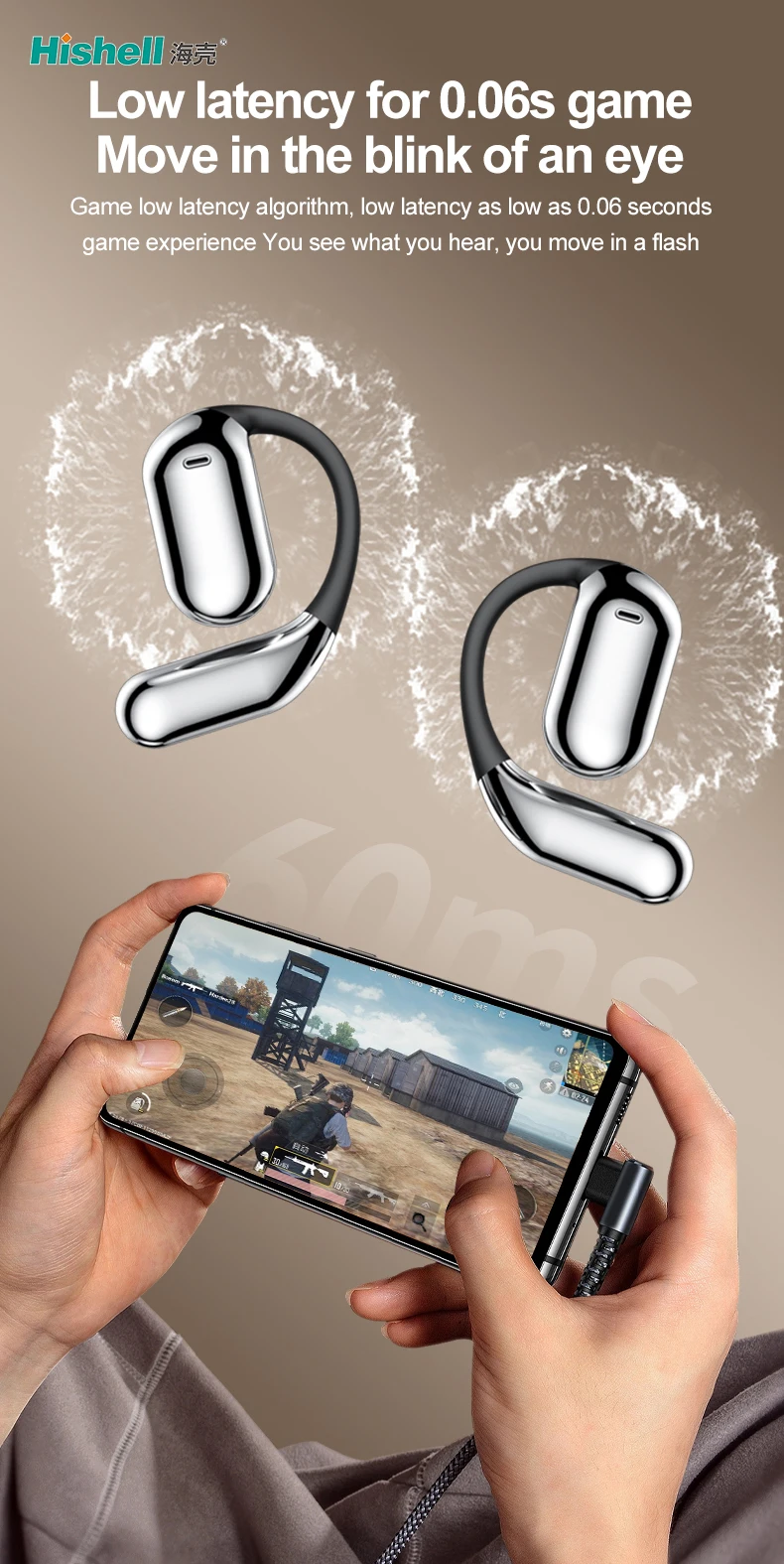 Hishell Translate Earbuds - Real-Time Multi-Language Translator
