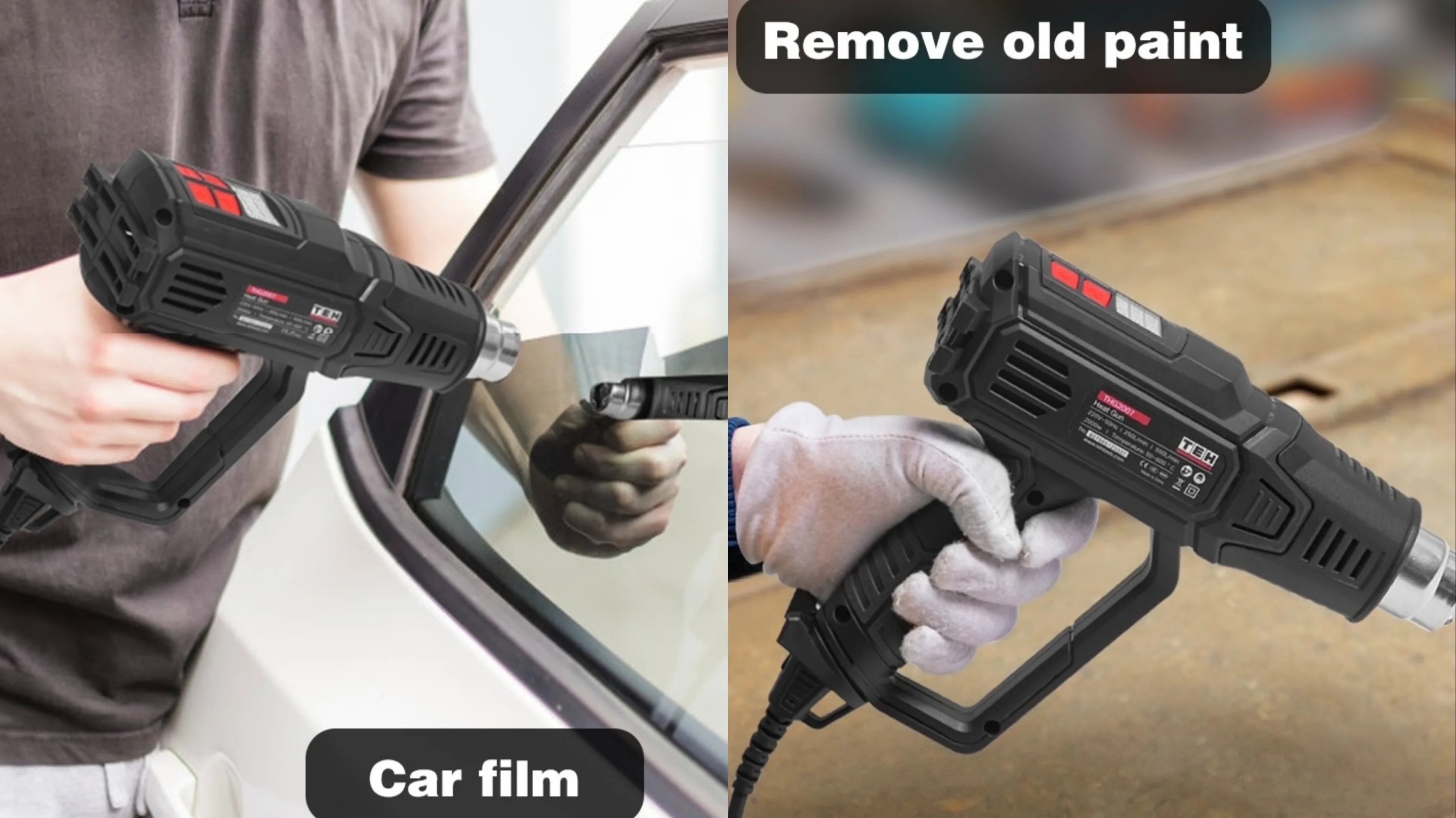 Teh 2000w Variable Temperature Hot Air Gun Kit With Scraper Blades ...