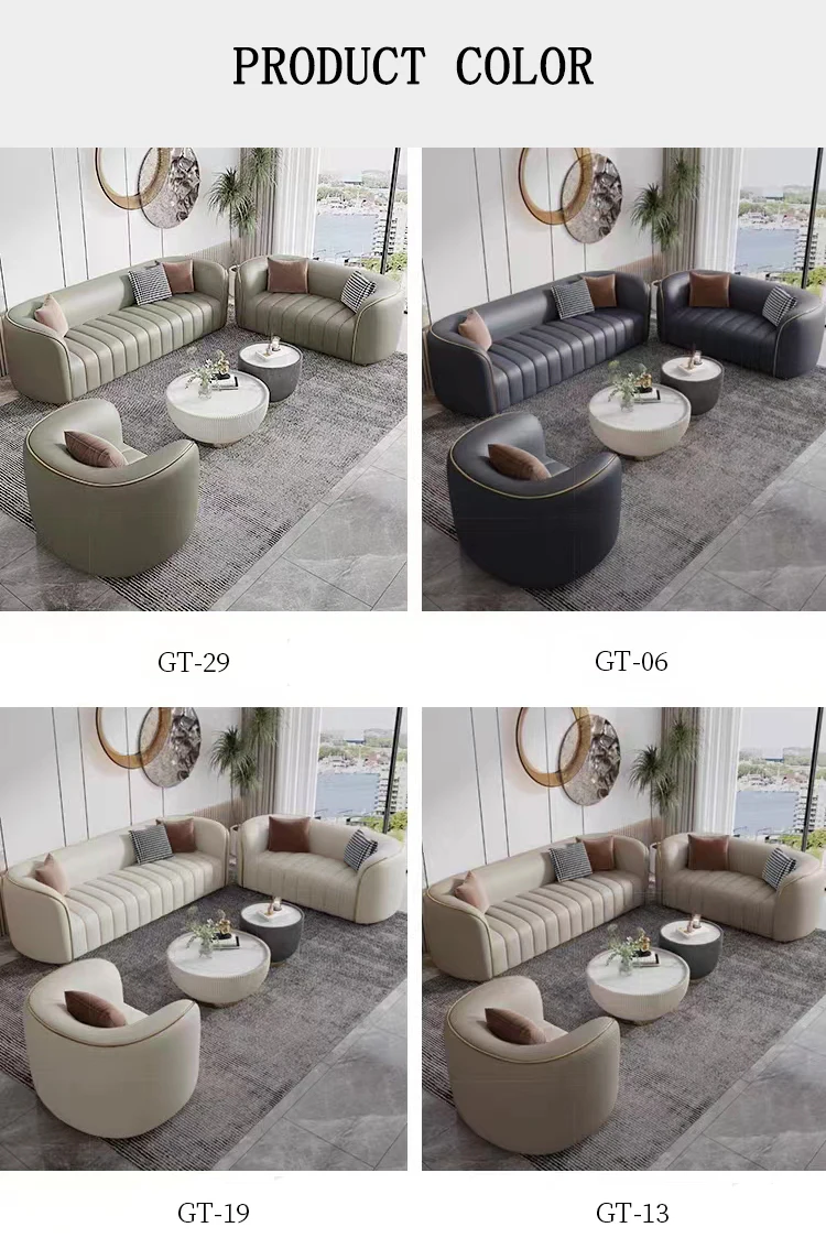 Living Room Light Luxury Leather Sofa Set Modern Sectionals Couch Lounge Custom Sofa Set ...