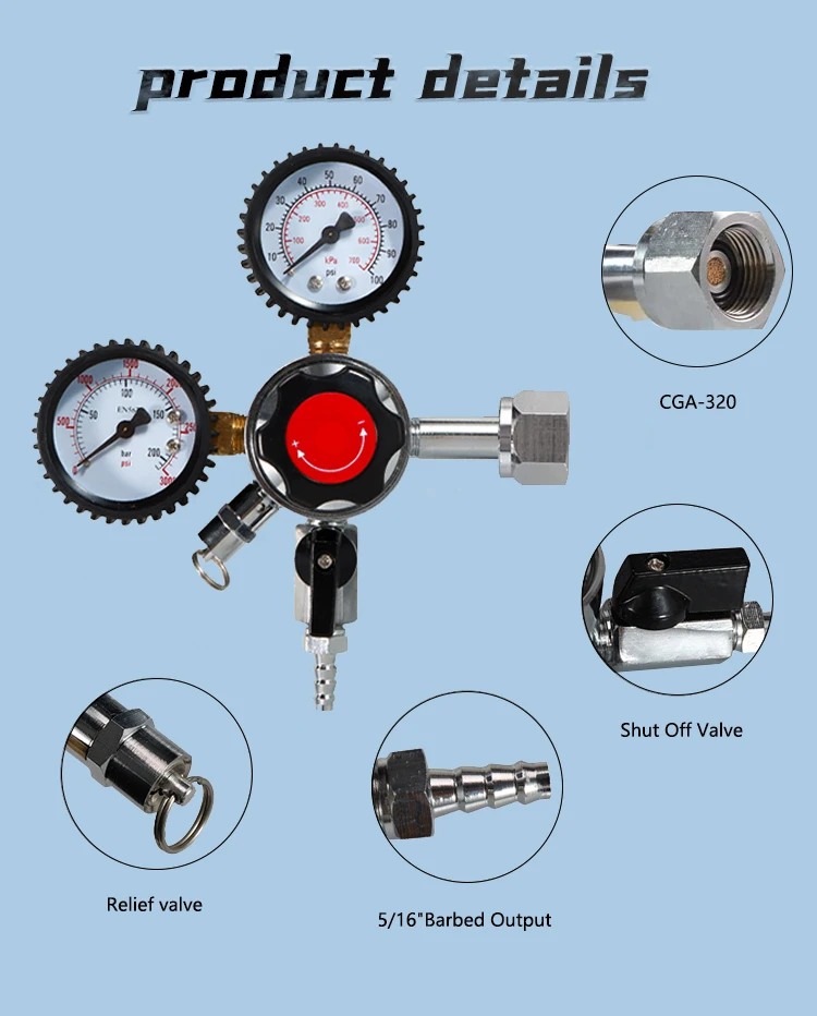 N2 Nitrogen Cylinder Tank Reg Ator Gas Pressure Beer Keg Reg Ator ...