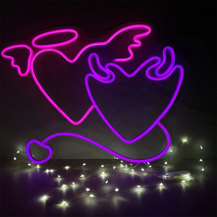 Double Heart Neon Sign | canoeracing.org.uk