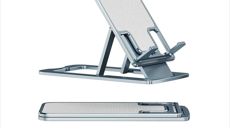 Adjustable Angle Height Mobile Phone Stand For Desk Fully Foldable ...