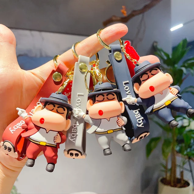 Cartoon Cute Crayon Shin-chan Anime Keychain Toy Pendant Small Gift Car ...