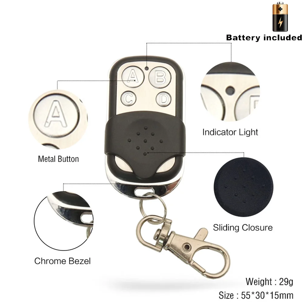 433.92MHz Universal Clone Remote Control Copy Function 433MHz RF ...