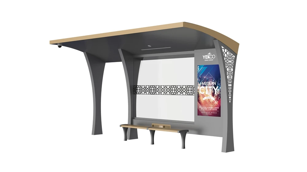 Urban Modern Bus Stop Steel Structure Bus Station Design - Buy Urban ...