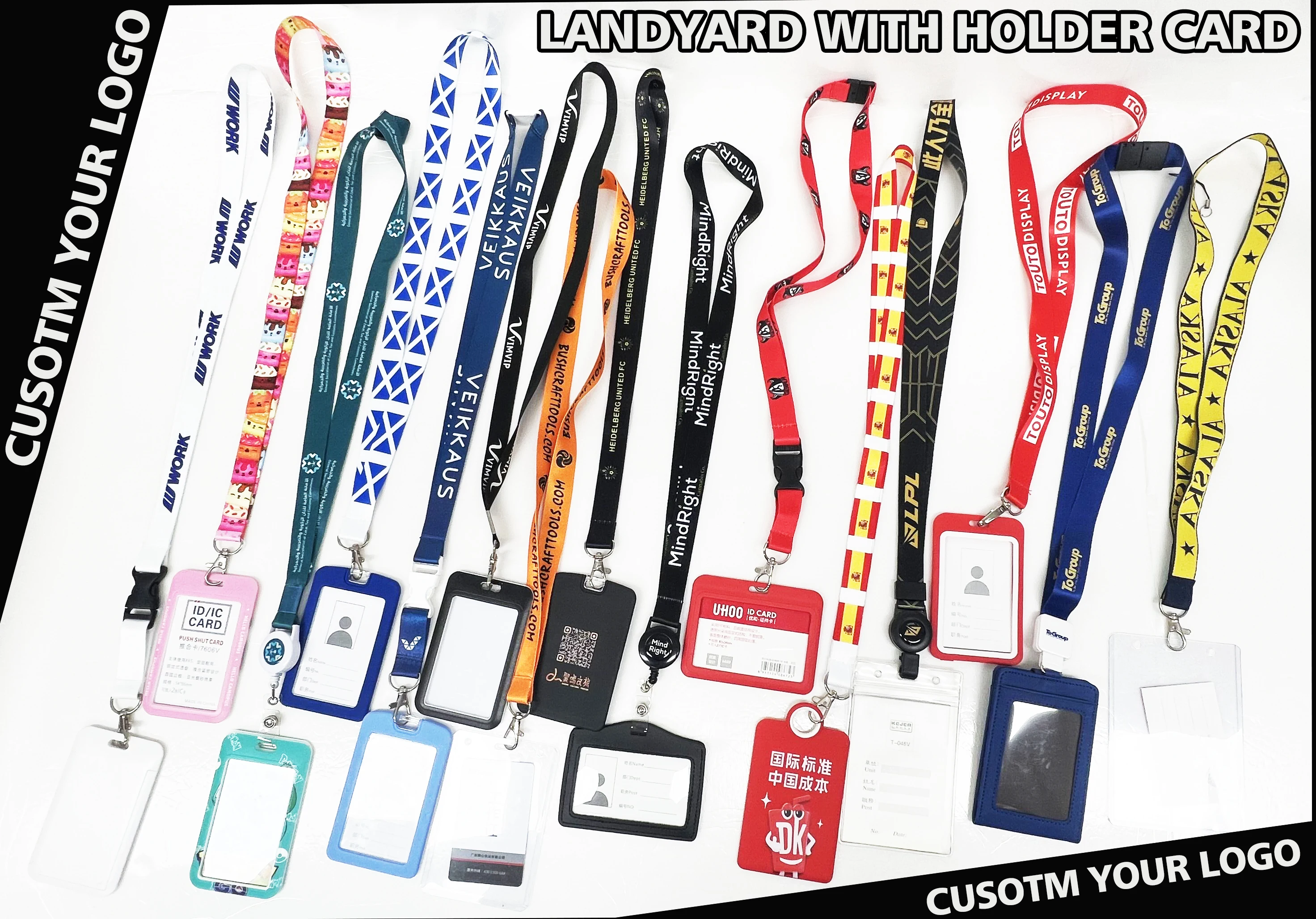 Customizable Logo Polyester Lanyard With Badge Silk Screen And Offset ...