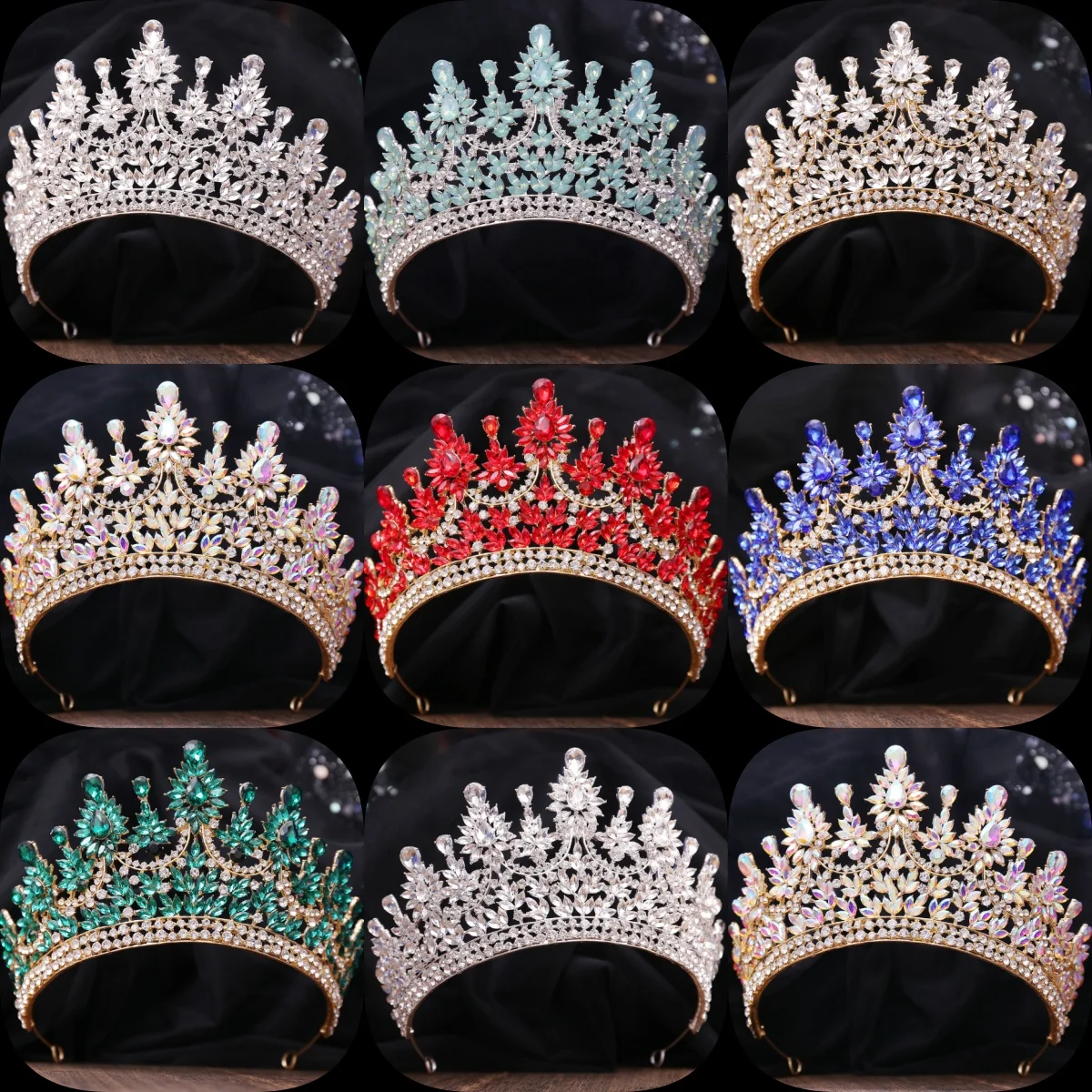 Queen Girls Wedding Rhinestone Miss World Crown And Pageant Bridal Hair ...
