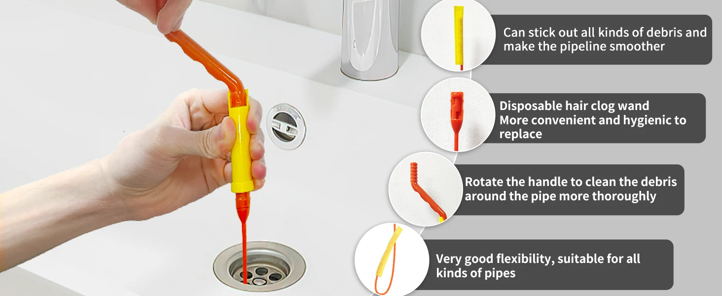 Buy Plastic Flexible Bathtub Tube Pipe Drain Sink Toilet Sewer Snake ...
