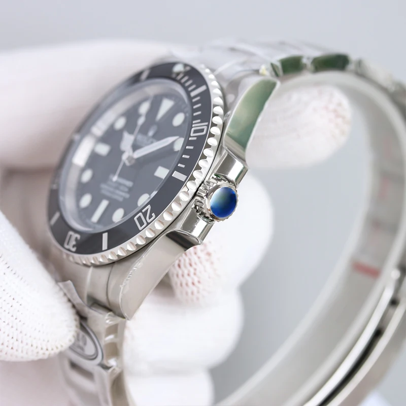 Branded Logo Stainless Steel Bracelet Black Face Time Only No Date ...