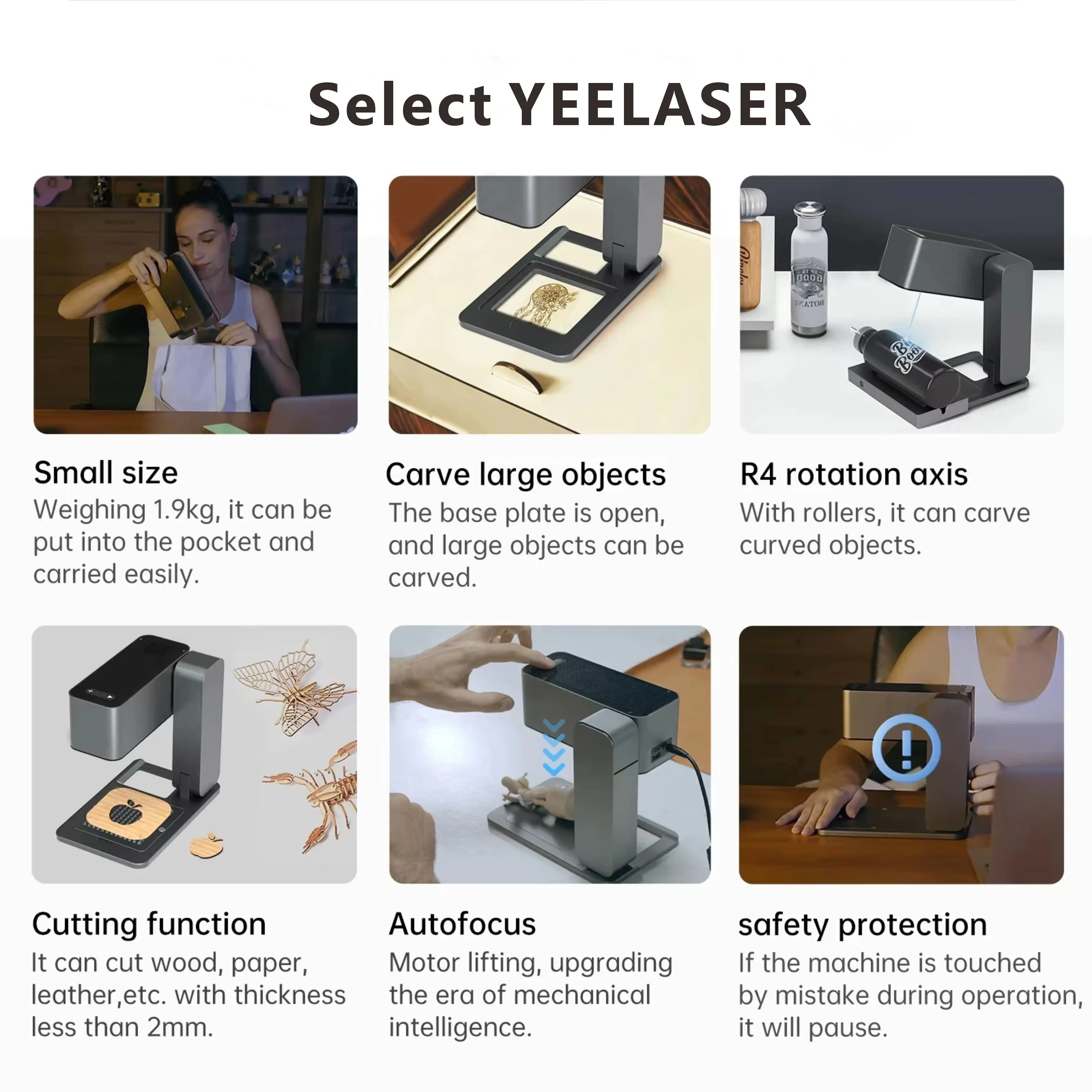 Custom DIY Laser Foldable Metal Auto Focus Engraving Machine