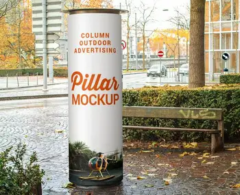 Custom 3m Inflatable Air Column Led Advertising Pillar Round Column ...