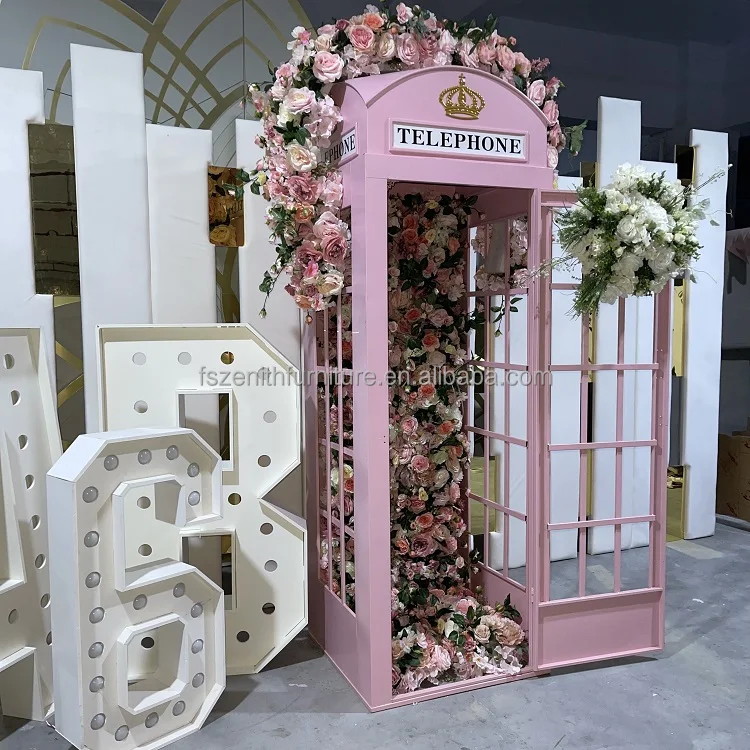 Party Backdrop Decoration - British Vintage Phone Booth Prop
