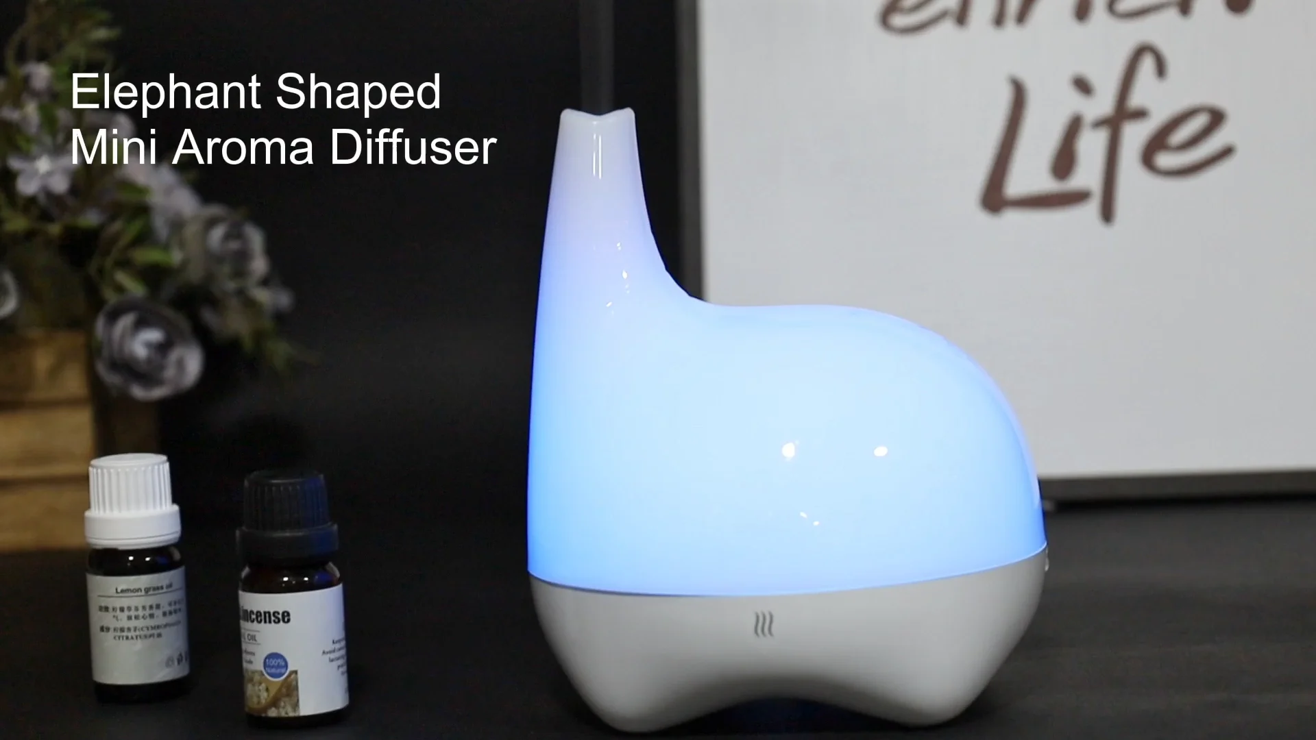 Mini Cute Elephant Shape Ultrasonic Essential Oil Aroma Diffuser Cool Mis Car Humidifier Hot ...