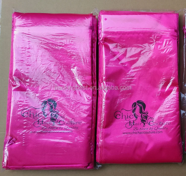 Custom Luxury Silk Wigs Packing Dust Bags Quality Drawstring Gift Bag ...