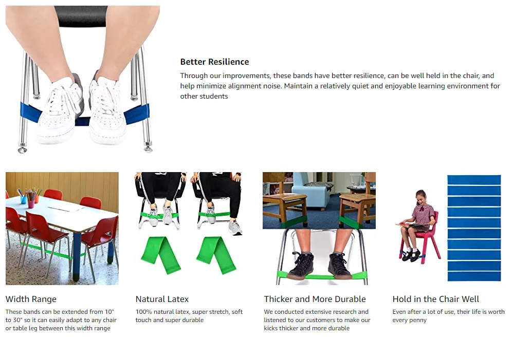 Kick Bands Bouncy Chair Fidget Bands at Milla Ivory blog