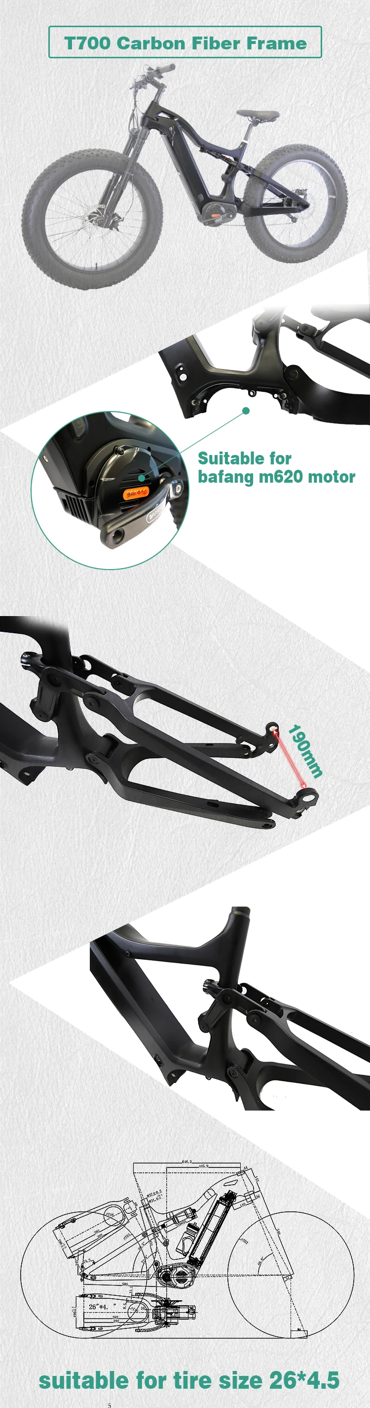 carbon fiber emtb mtb full suspension g510 bafang ultra 1000w ebike ...