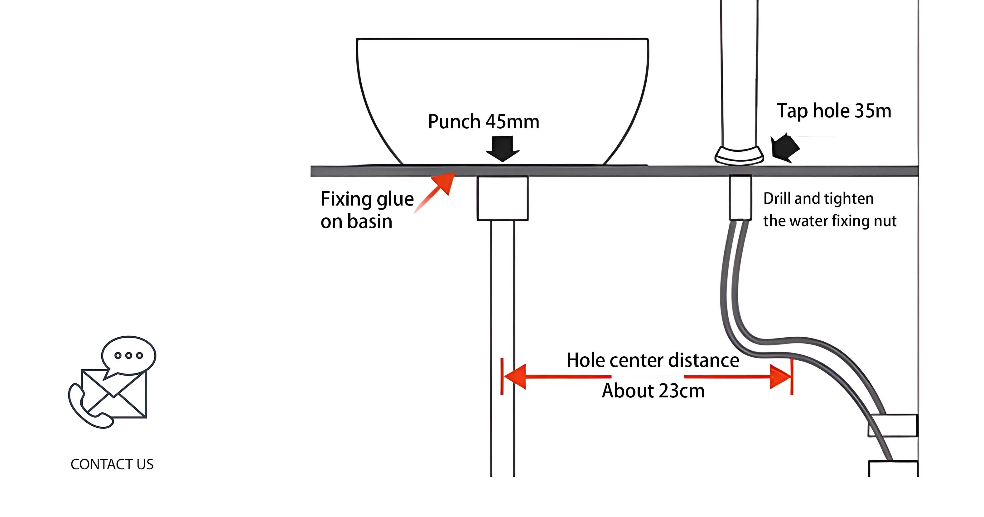 MOHOM Modern Concrete Basin Sink Handmade Grey Cement Counter Top ...