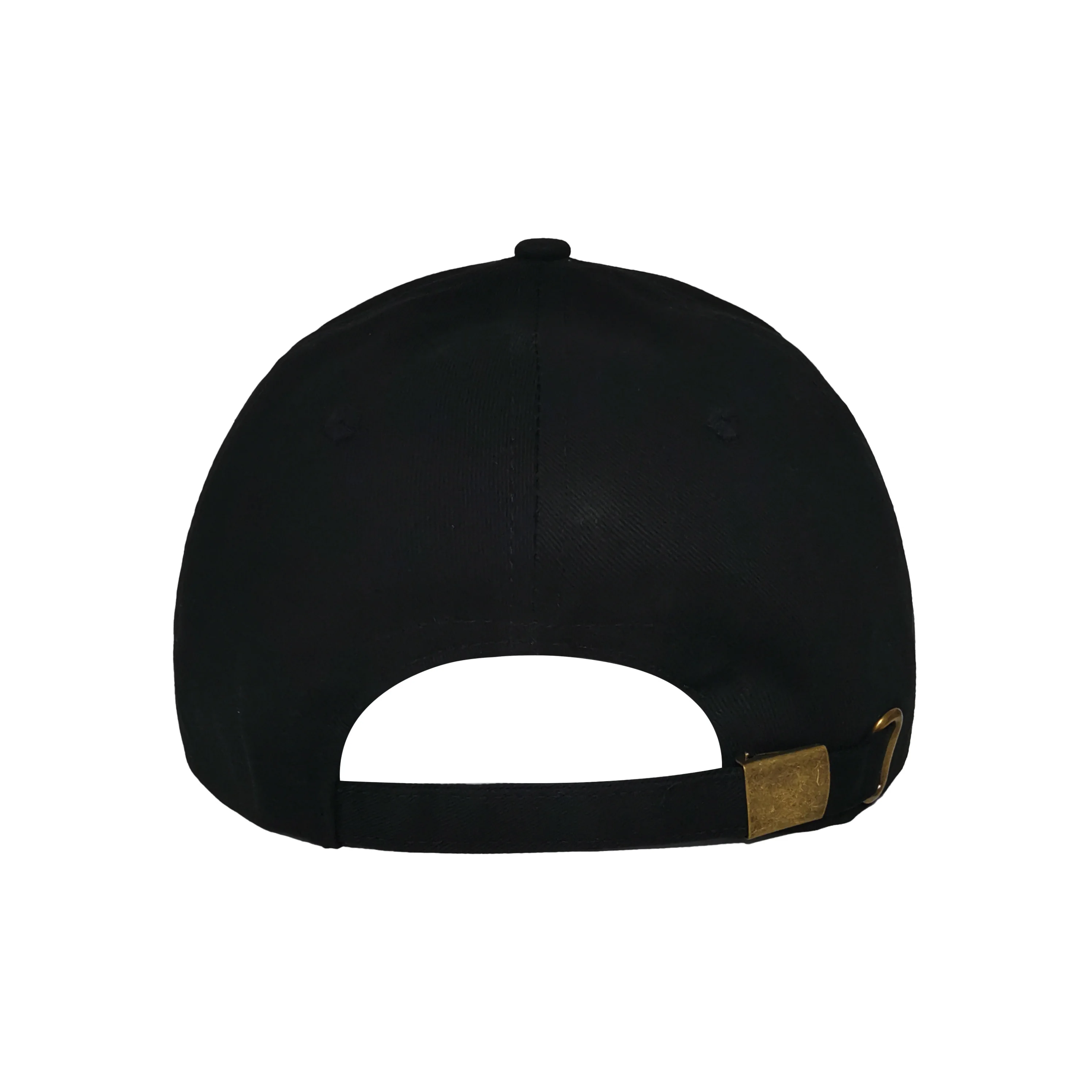 6 Panels Black Structured Baseball Cap for Women Outdoor Sun protection ...