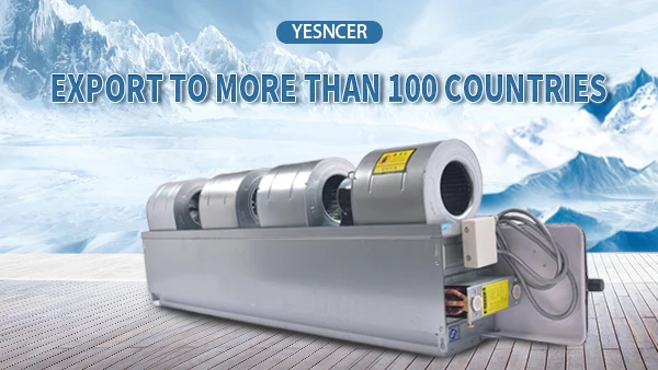 Chilled Water Fancoil 220V Ceiling Concealed Ducted Type Hydronic Small ...