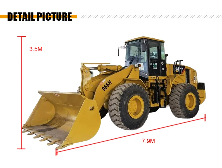 Euro 3 Standard Caterpillar CAT 966H Wheel Loader 6ton Front Unloading ...