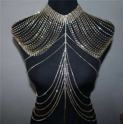 Sexy Bikini Shiny Customized Crystal Embellished Body Piece Crystal ...