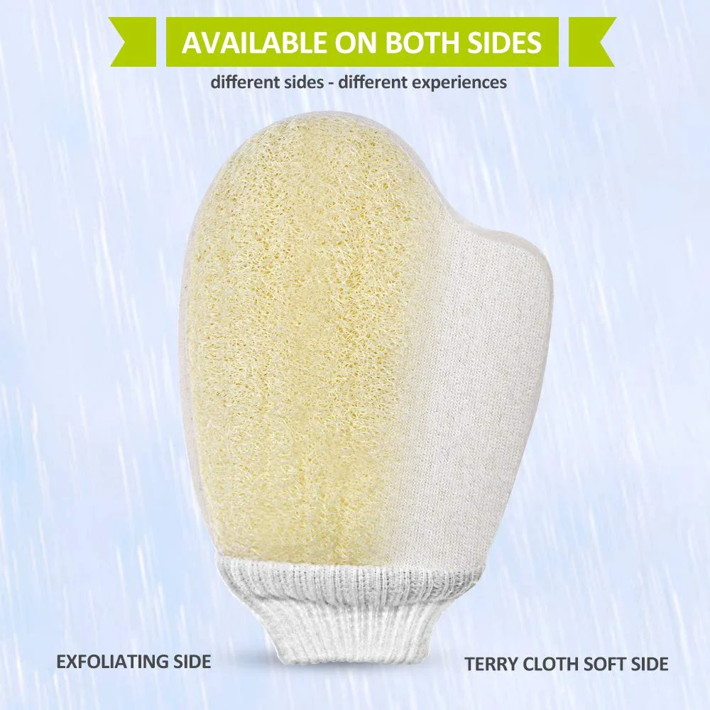 Natural Loofah Bath Washers Exfoliating Body Bath Mittens Cleaning ...