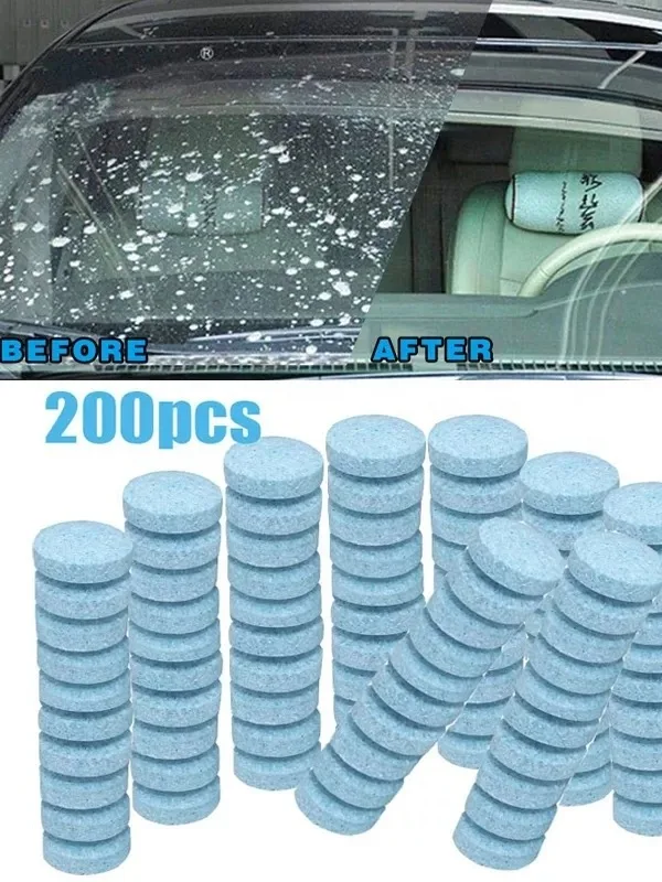 Car Solid Cleaner Effervescent Tablets Spray Cleaner Car Window ...