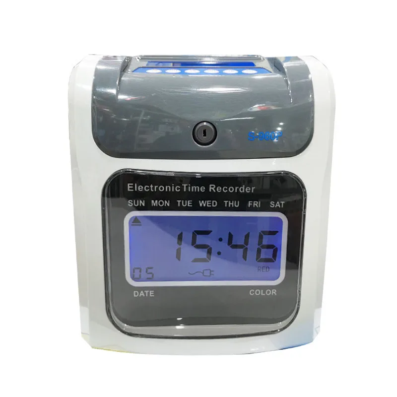 Digital Employee Attendance Time Recorder Desktop Automatic Card Punch ...