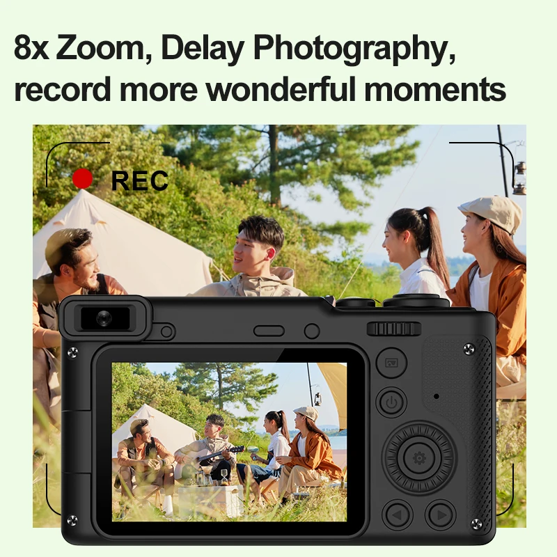 4k Optical 8x Zoom Ccd Digital Camera 64 Million Pixels Dual Ips High ...