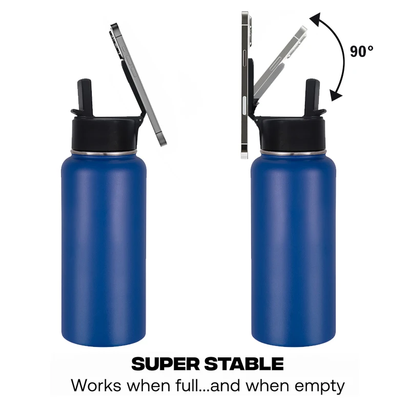 2025 New Magnetic Straw Water Bottle Powder Coated Double Wall Flask ...