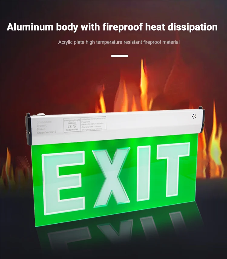 Tuoming Rechargeable Evacuation Indication Conceiling Mounted Plastic ...