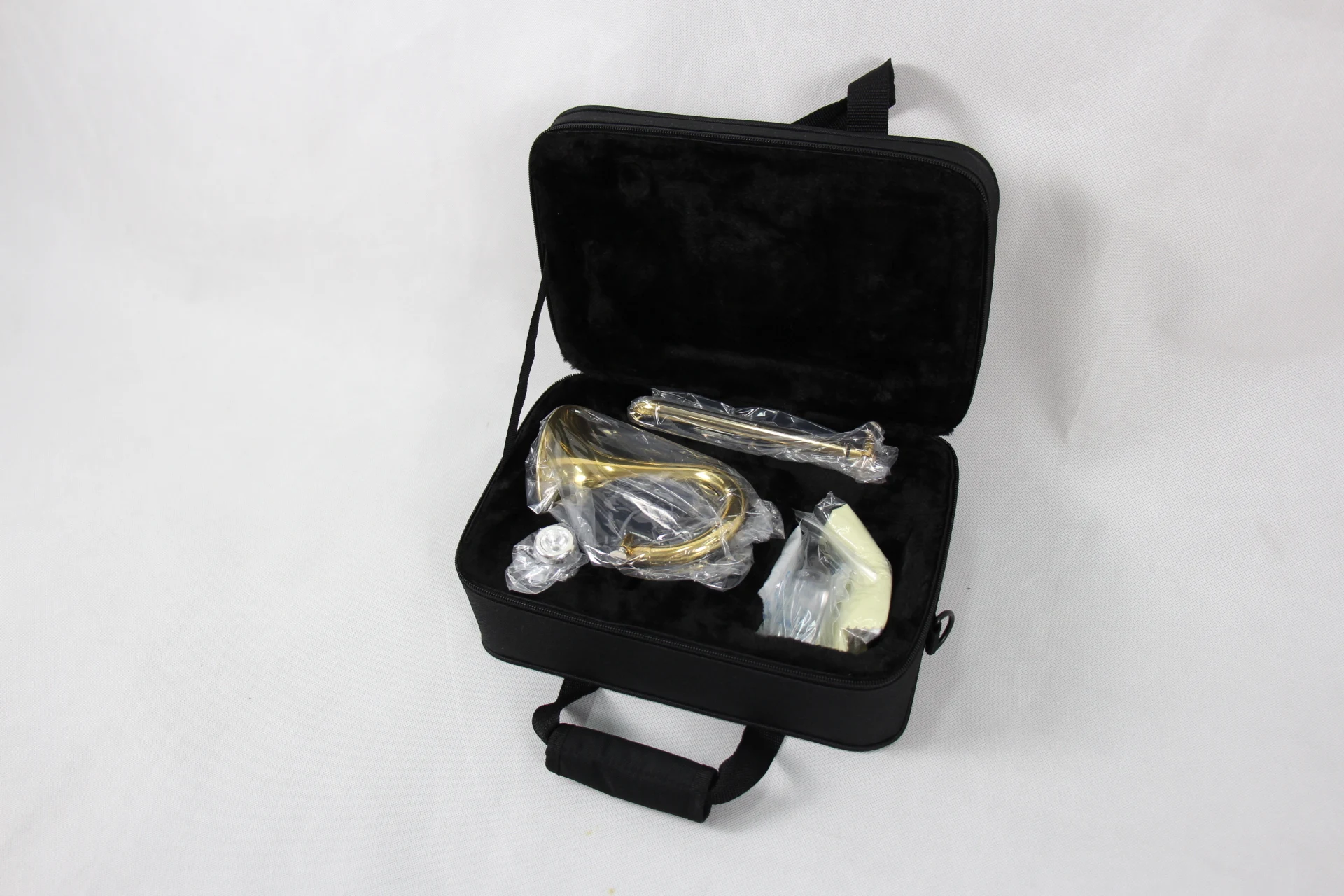 Gold Lacquered Brass Piccolo Trombone with Stand & Mouthpiece, OEM