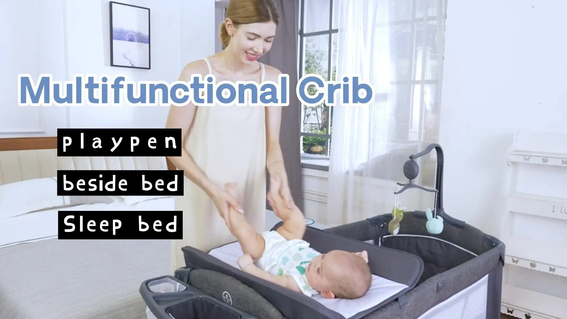 Ready To Ship High Quality Multi Function Portable Baby Crib Portable ...