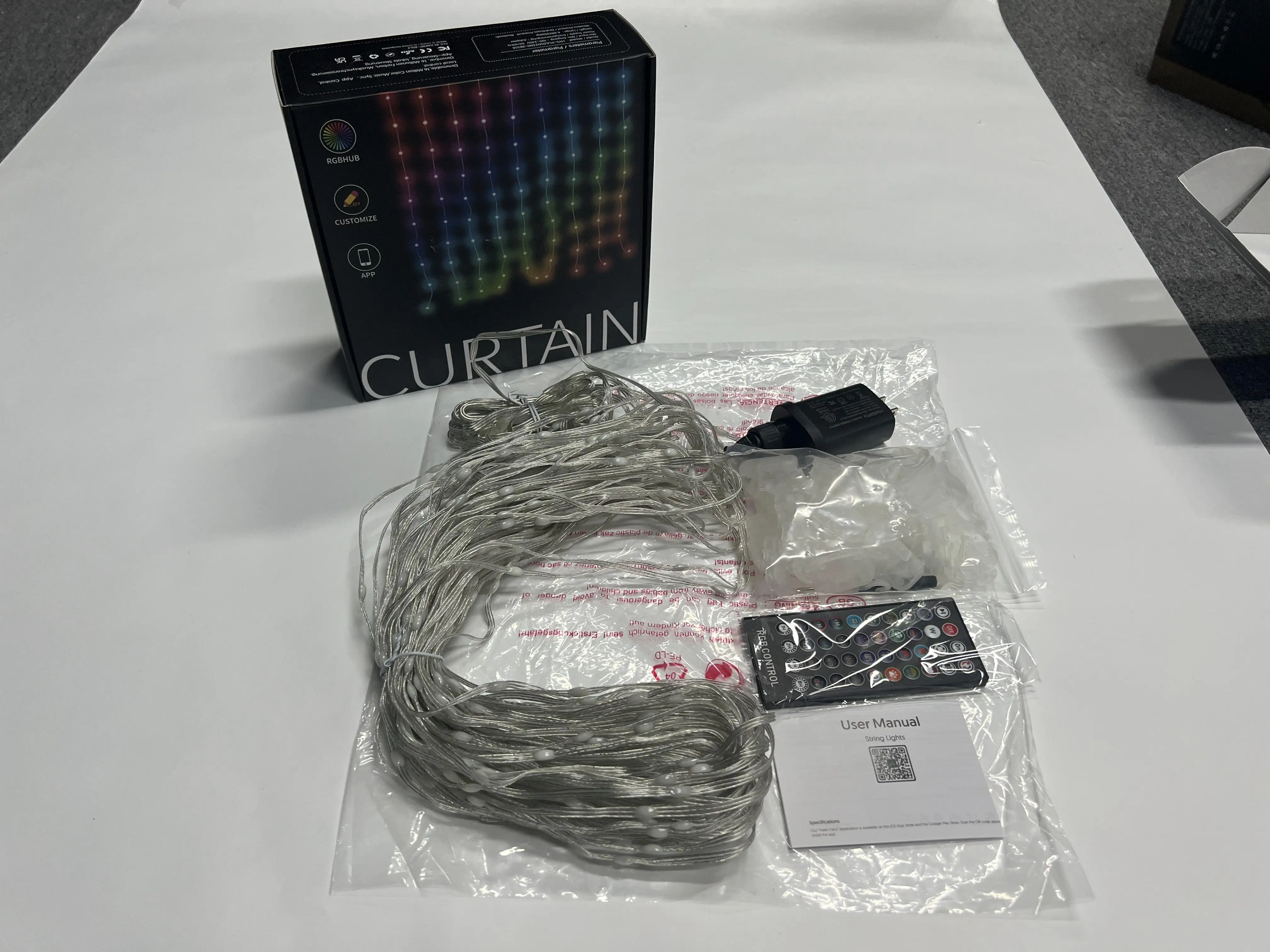 Diy Pattern And Text Smart Curtain Lights Christmas Lights Decoration ...