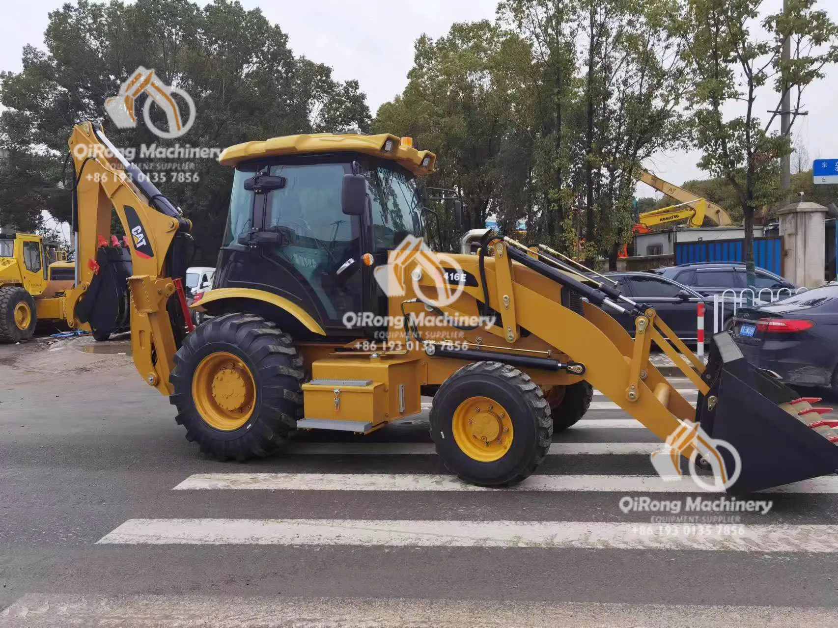 Caterpillar 416E Tractor with Backhoe and Front Loader 4x4